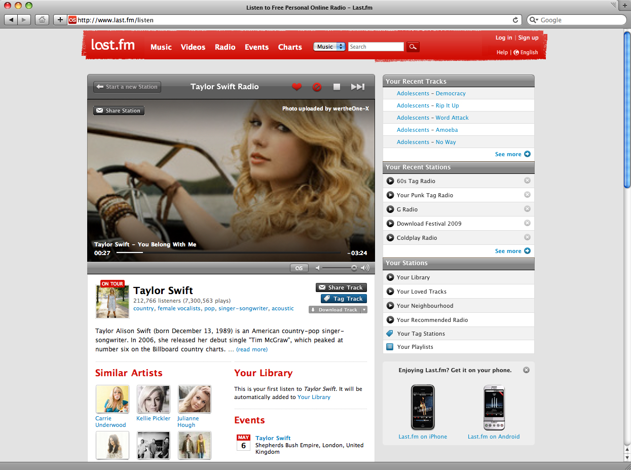 Visual Radio Press Materials – Last.fm