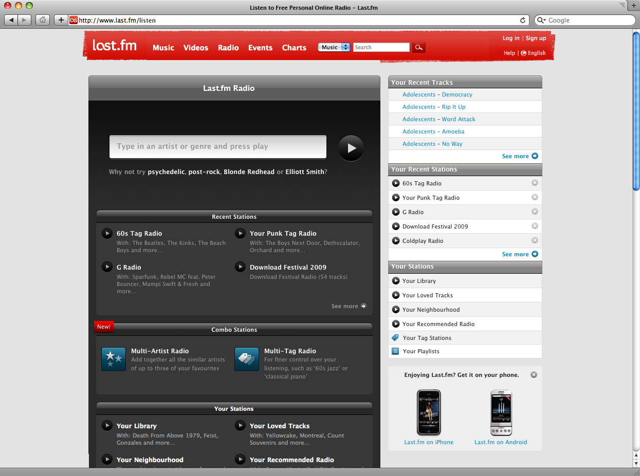 Visual Radio Press Materials – Last.fm